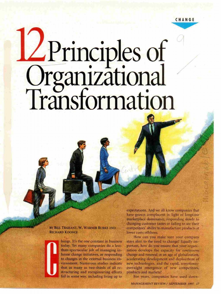 12 Principles of Organizational Transformation | PDF | Motivation ...