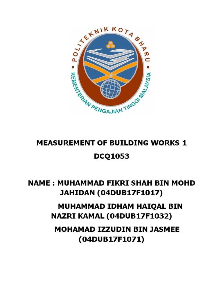 Measurement of Building Works 1 | PDF | Procurement | Surveying