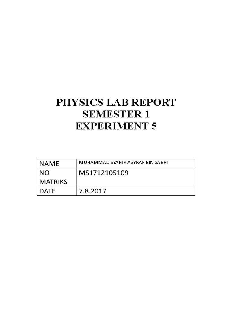 Energy Conservation in Experiment 5 | PDF | Elasticity (Physics ...