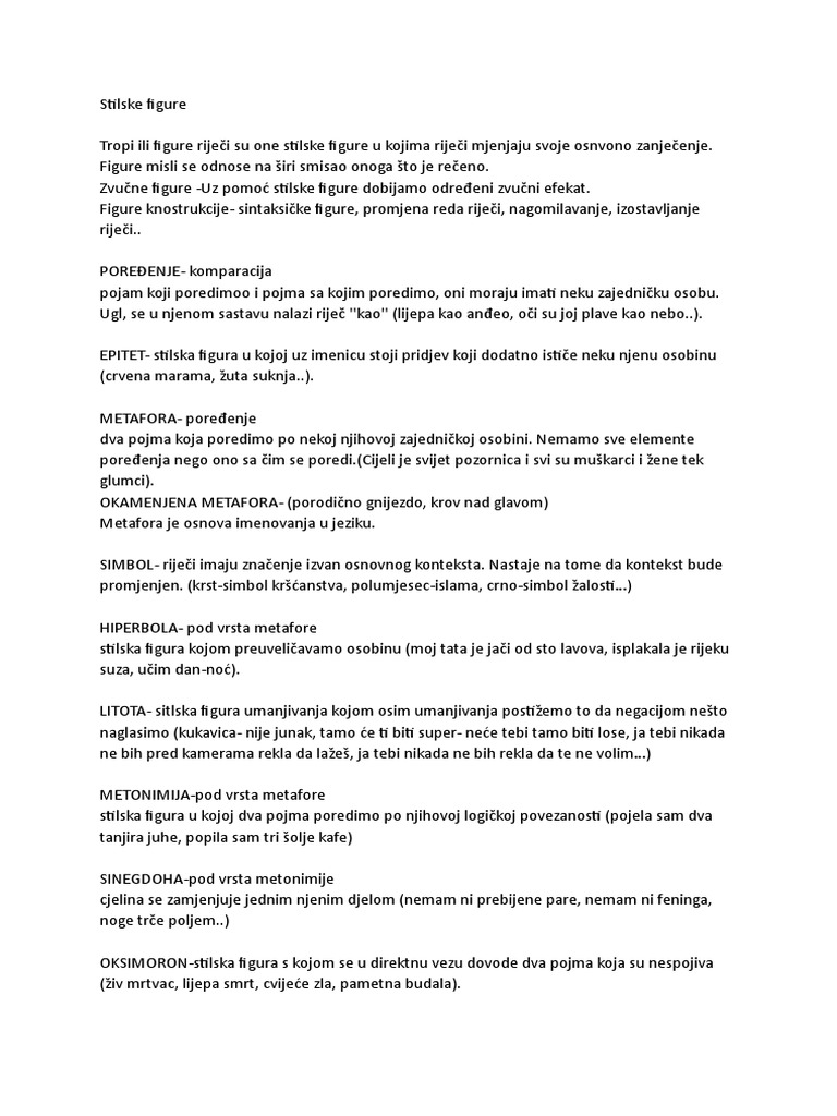 Stilske Figure | PDF