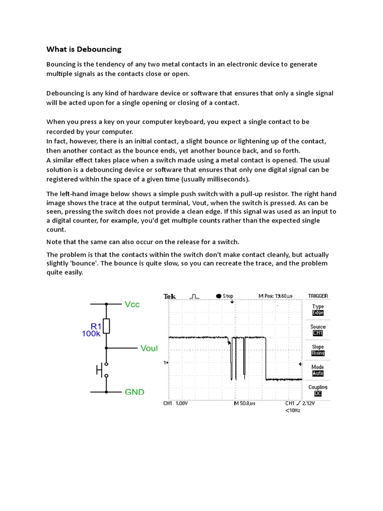 What Is Debouncing | PDF | Switch | Digital Electronics