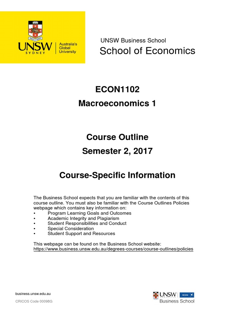 ECON1102 Macroeconomics 1 S22017 | PDF | Test (Assessment ...