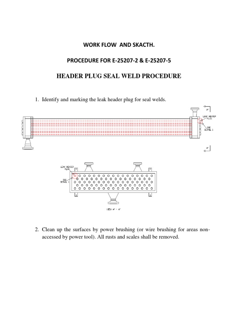 Header Plug Seal Weld Procedure | PDF | Technology & Engineering