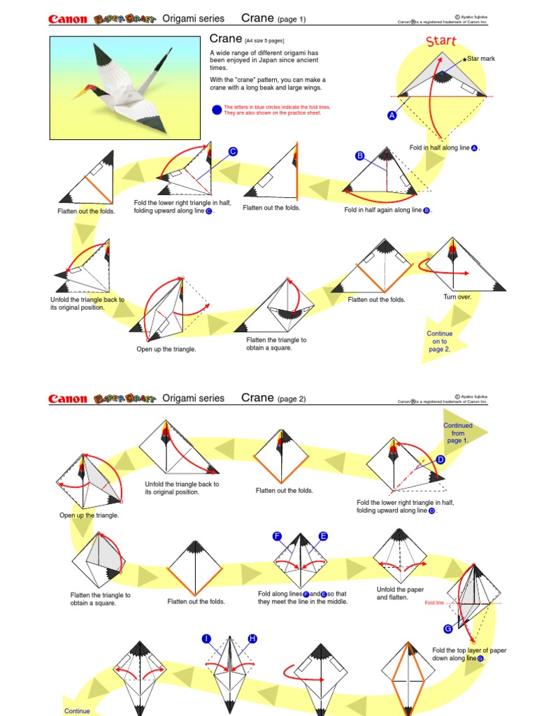 Crane e A4 PDF | PDF | Origami | Crafts