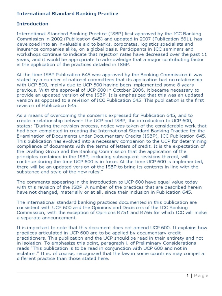 ISBP 745: Guidelines for Document Compliance | PDF | Signature | Letter ...