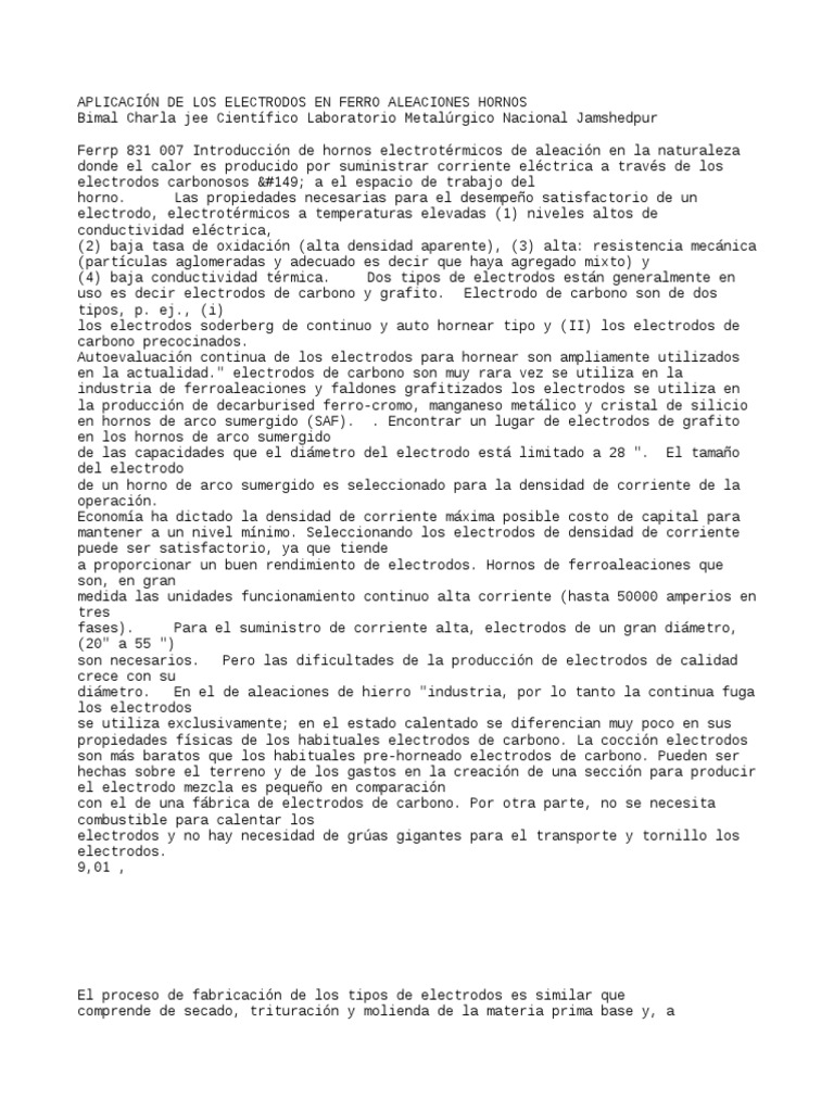 Soderberg Electrode | PDF | Carbón | Aluminio