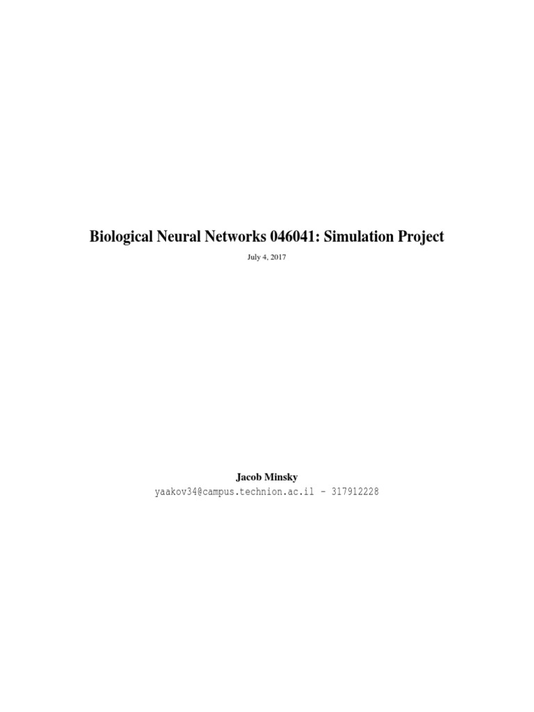 Jacob Minsky Retina | PDF | Visual System | Neuroscience