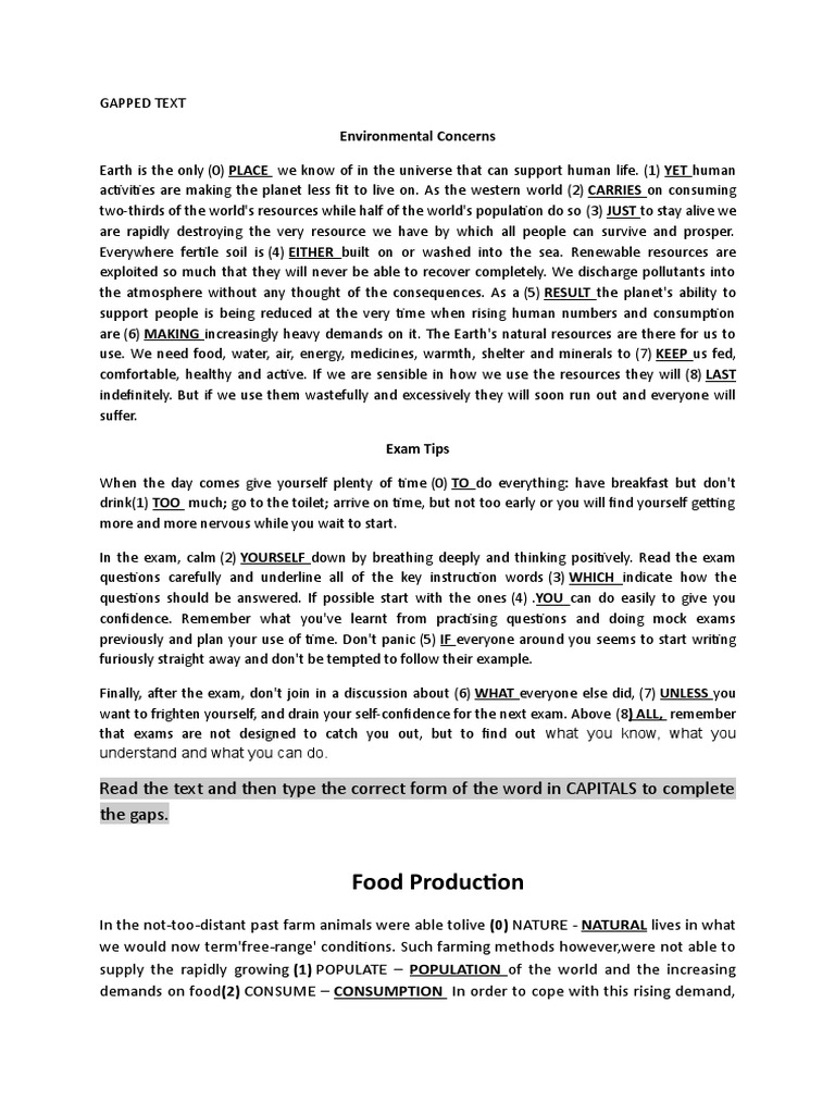 Gapped Text - Cae - Rezolvate | PDF | Camping | Hygiene