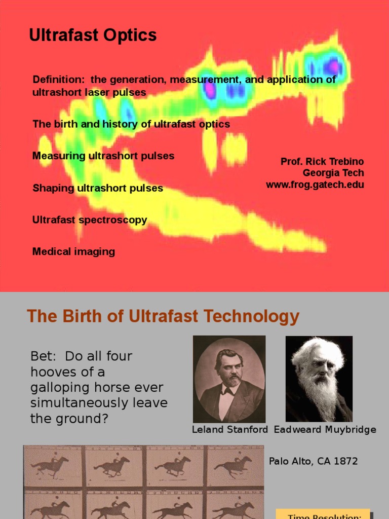 Ultrafast Optics: Prof. Rick Trebino Georgia Tech WWW - Frog.gatech ...
