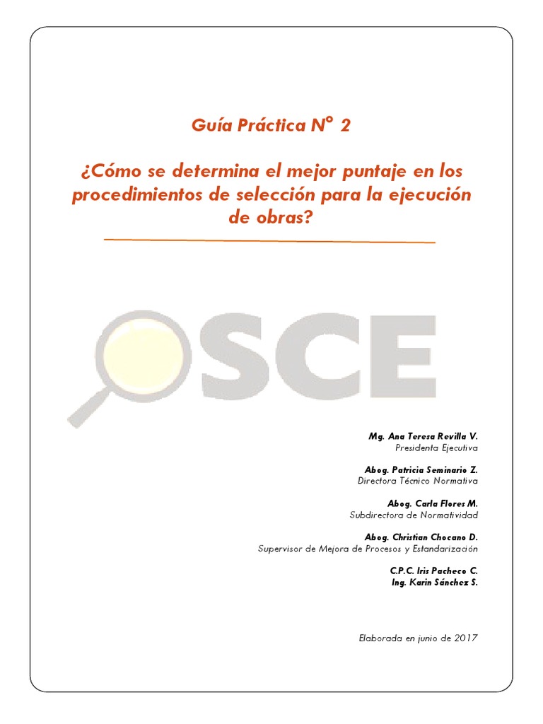 Guia Practica 2 - Determinacion Del Mejor Puntaje en Obras VF PDF | PDF | Oferta (economía ...