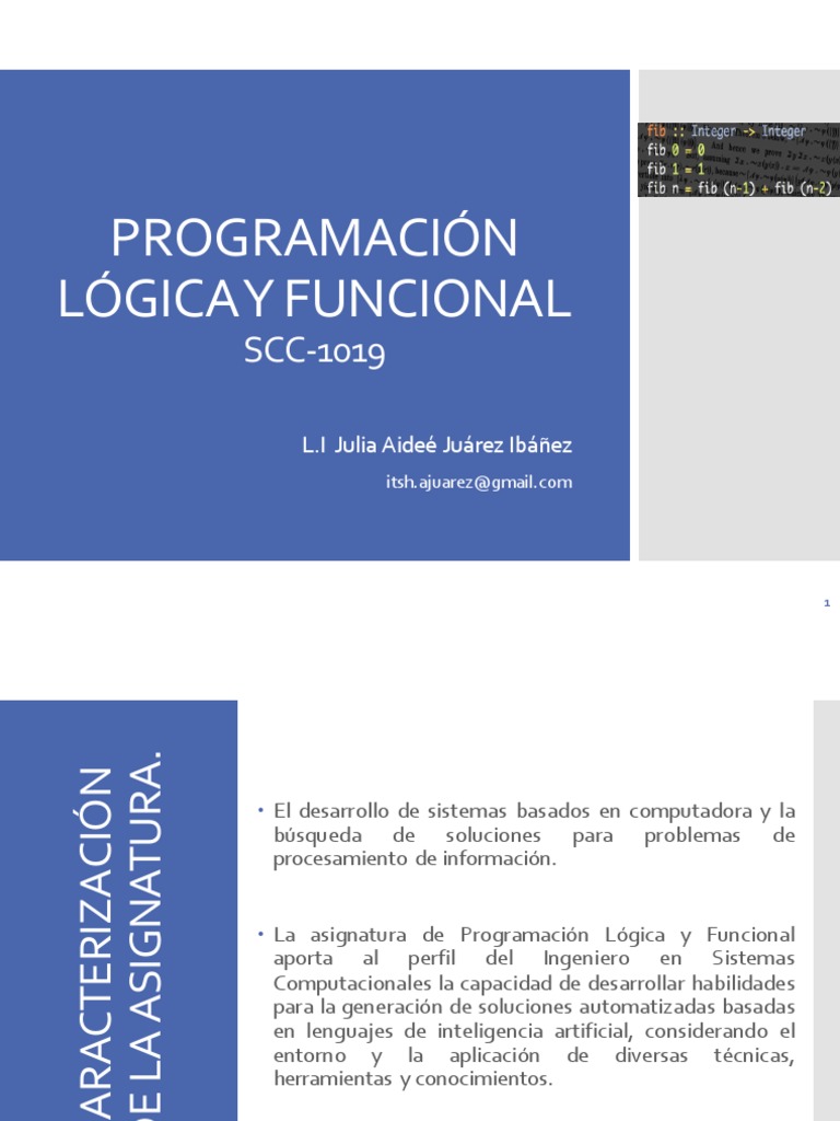 Programación Lógica y Funcional | PDF | Programacion Funcional | Programación de computadoras