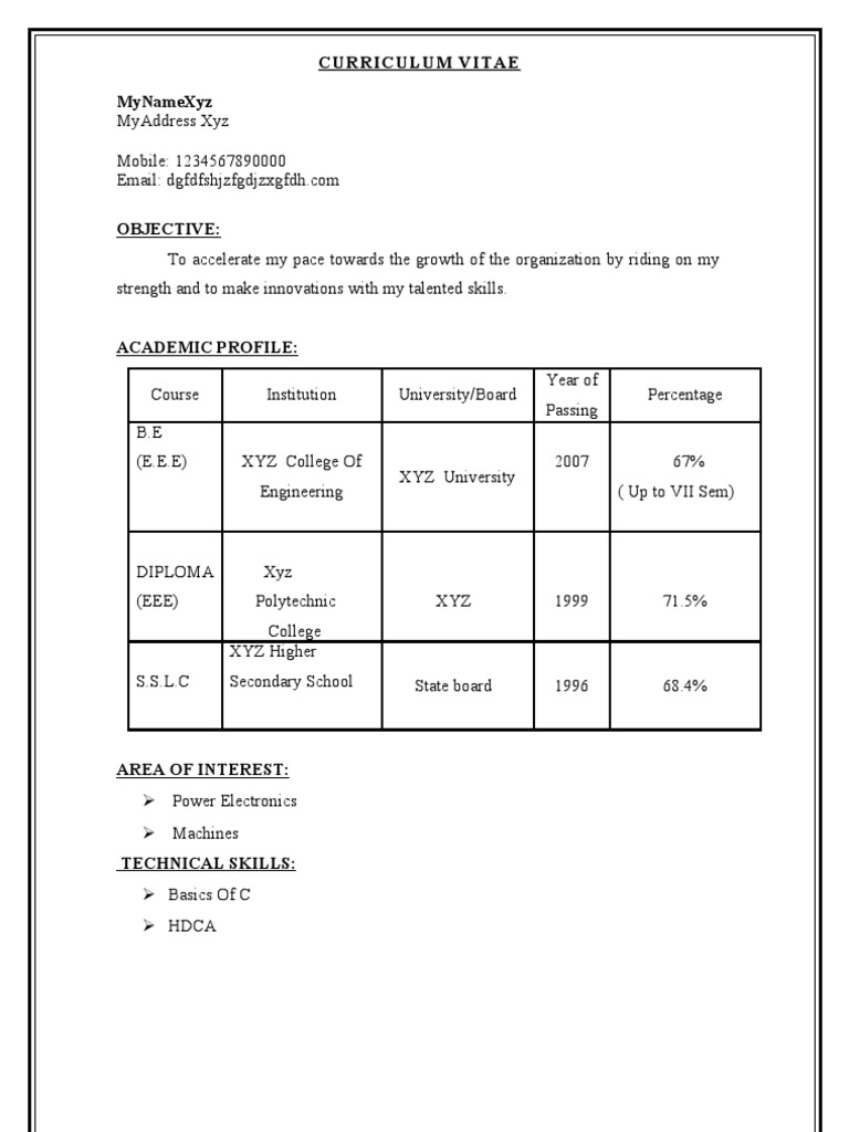 Fresher ECE Resume Model 208 | PDF | Business