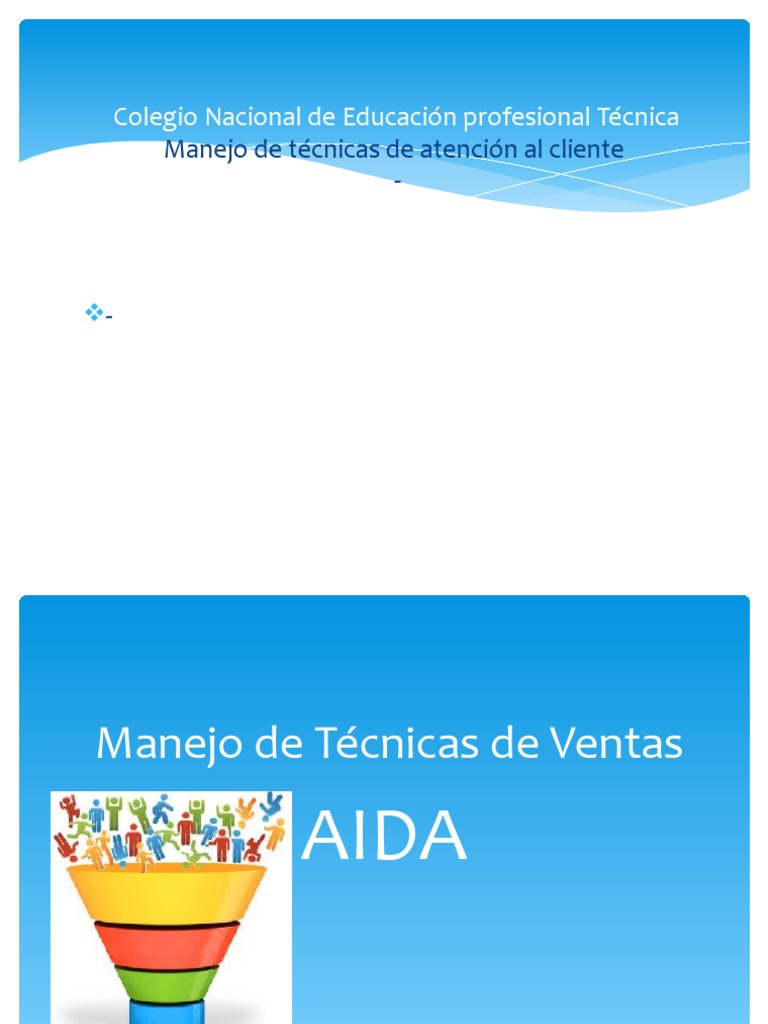 Presentación Técnica AIDA | Ventas | Cliente
