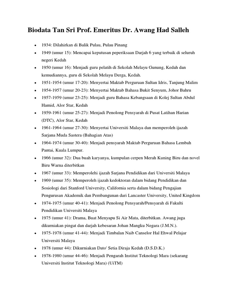 Awang Had Salleh | PDF