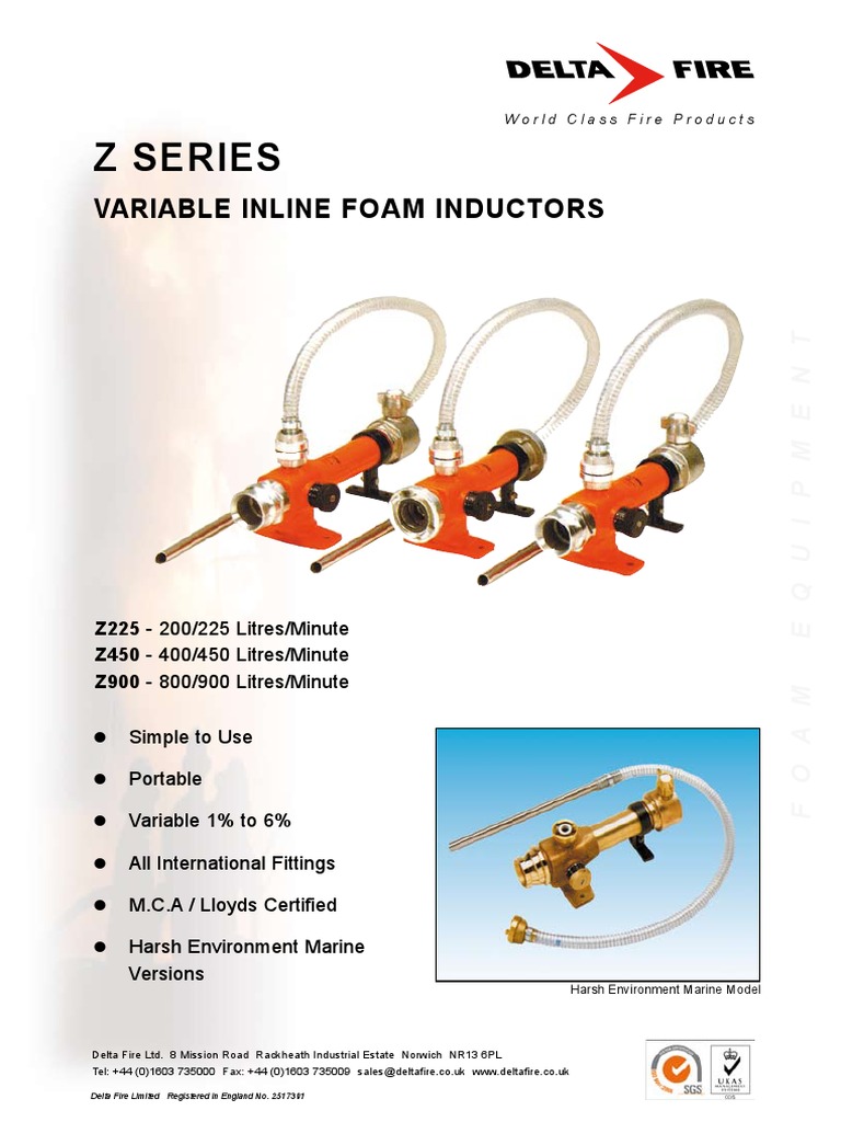 Portable Foam Equipment Z Series Inductors | PDF | Stainless Steel | Foam