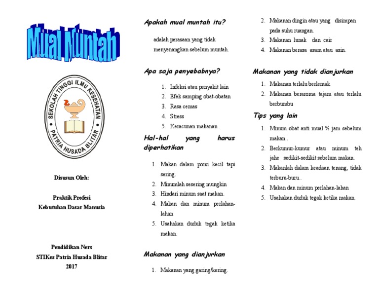 Leaflet Mual Muntah | PDF