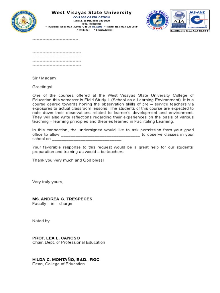 West Visayas State University: College of Education | PDF