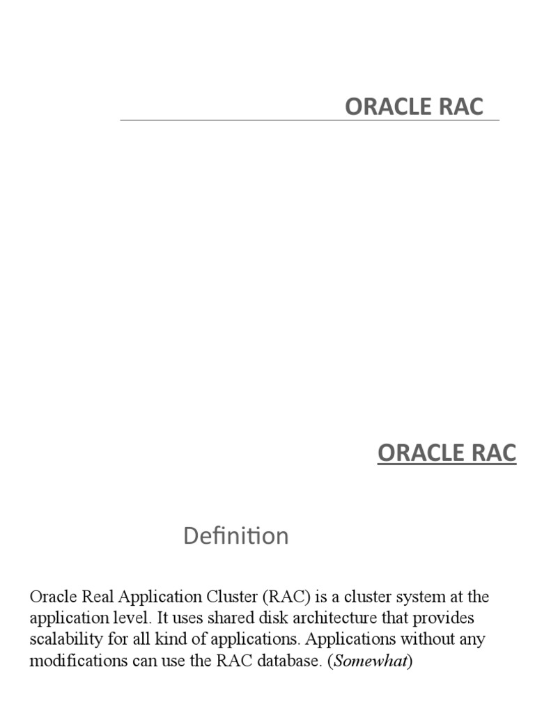 Lecture 5c Oracle Rac Pdf Oracle Database Computer Cluster