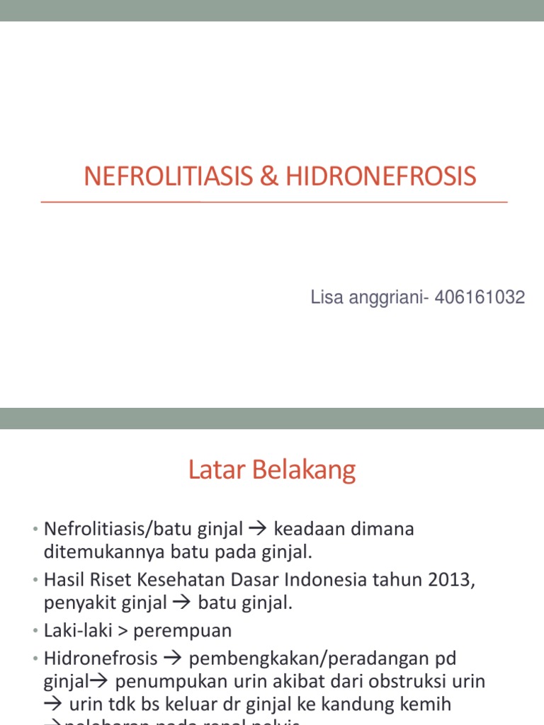 Hidronefrosis & Nefrolitiasis | PDF | Sains & Matematika