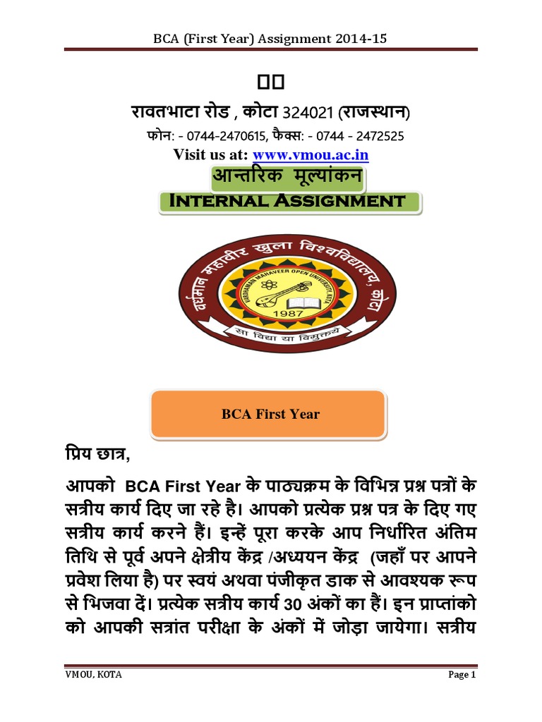 BCA First Year | PDF