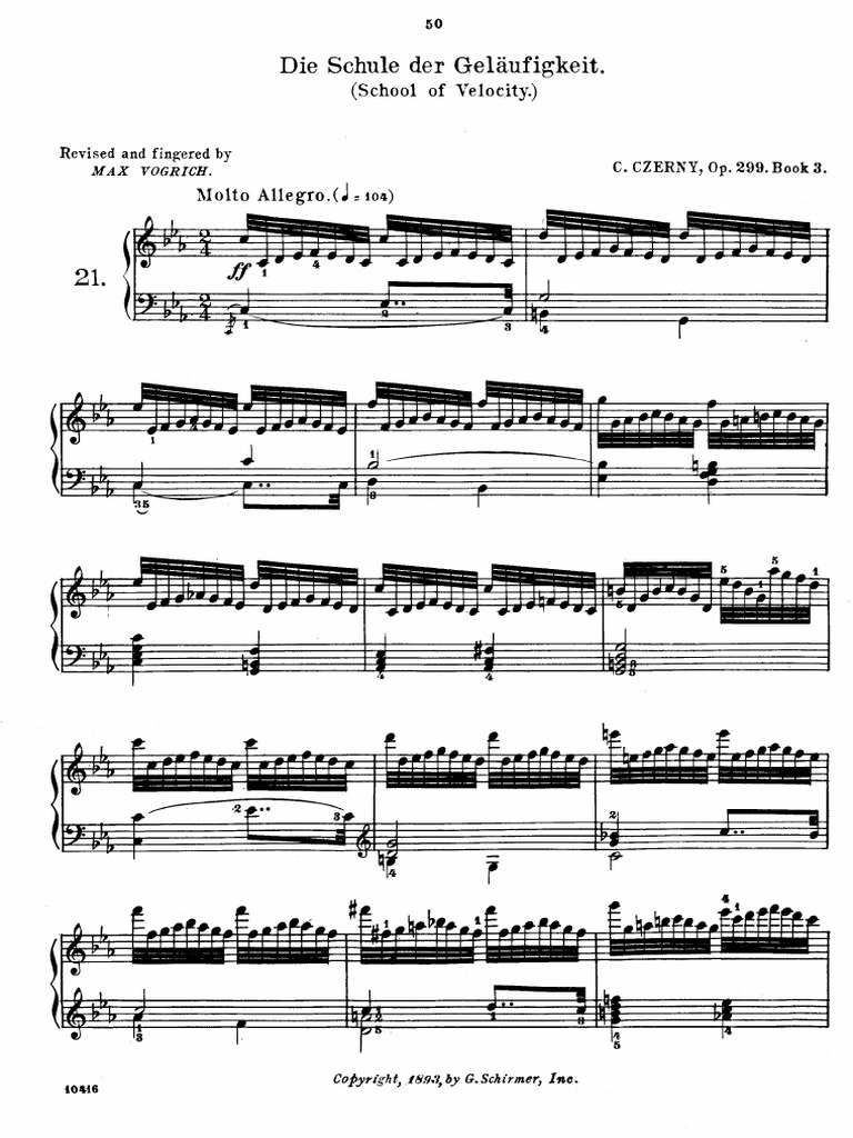 CZERNY, C. - Op 299 School of Velocity Book 3a | PDF