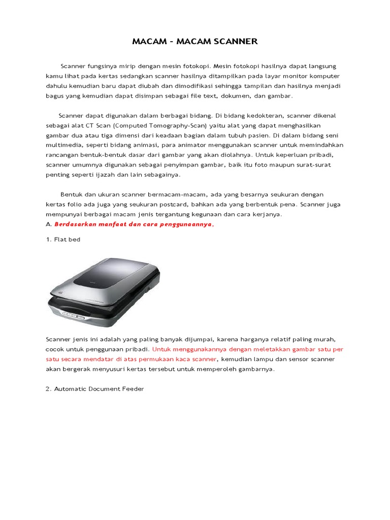 Macam Scanner | PDF | Komputer