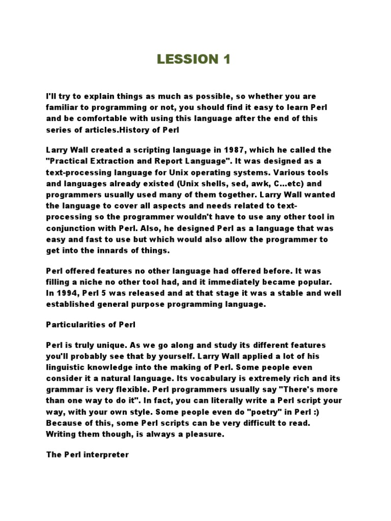 Pearl Script Download Free Pdf Parameter Computer Programming Perl