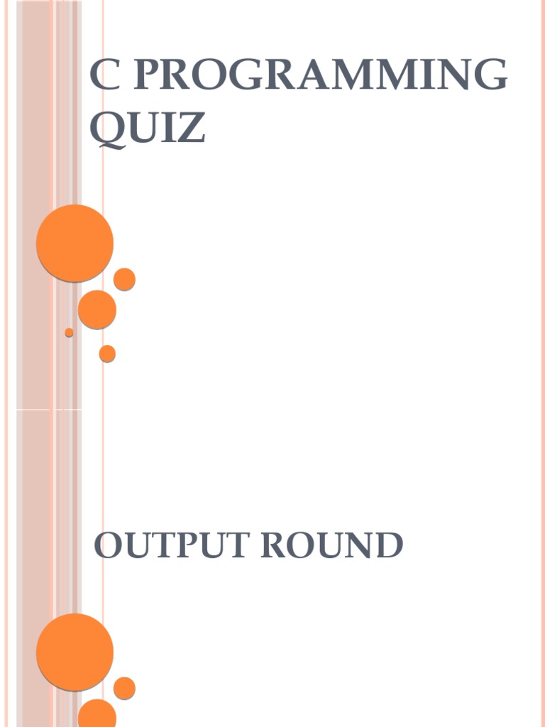 C Programming Quiz | Download Free PDF | C (Programming Language ...