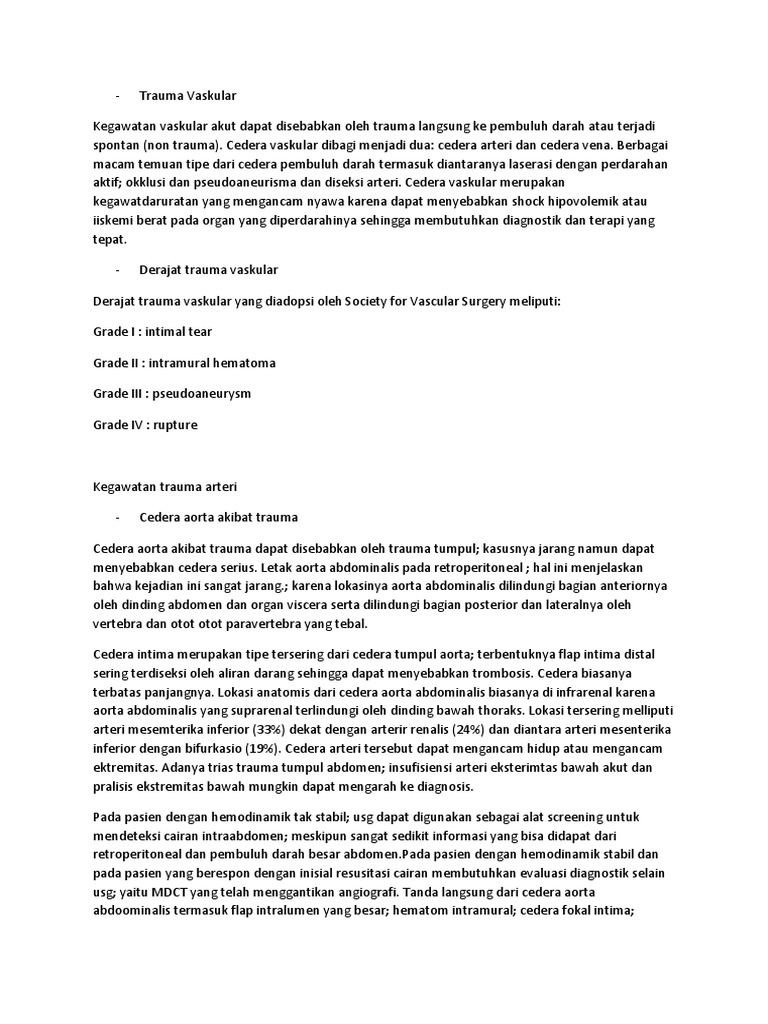 Trauma Vaskular | PDF