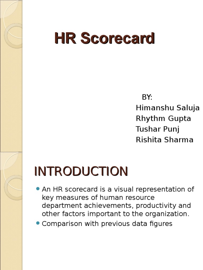 HR Scorecard | PDF | Competence (Human Resources) | Performance Indicator