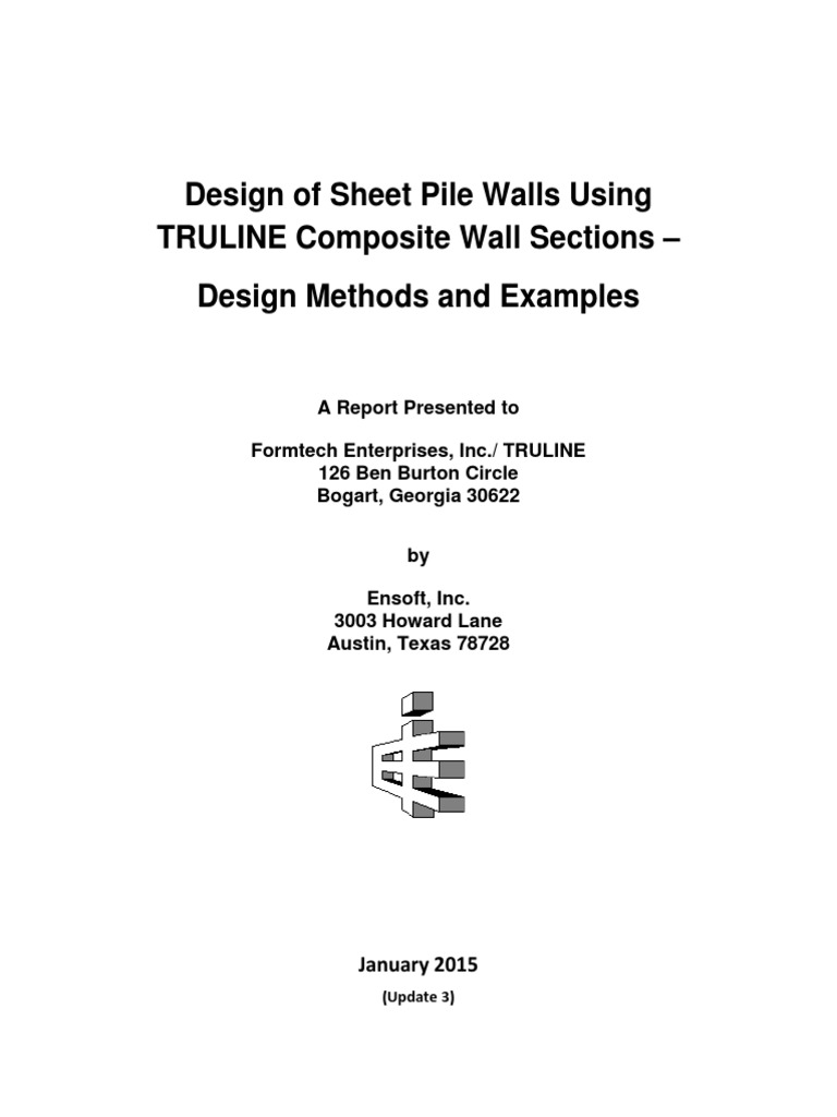 Truline Engineering Wall Design Methods and Examples | PDF | Deep ...