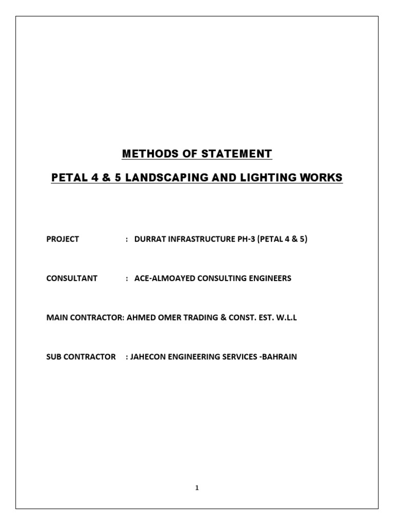 Methods of Statement | PDF | Industries | Engineering