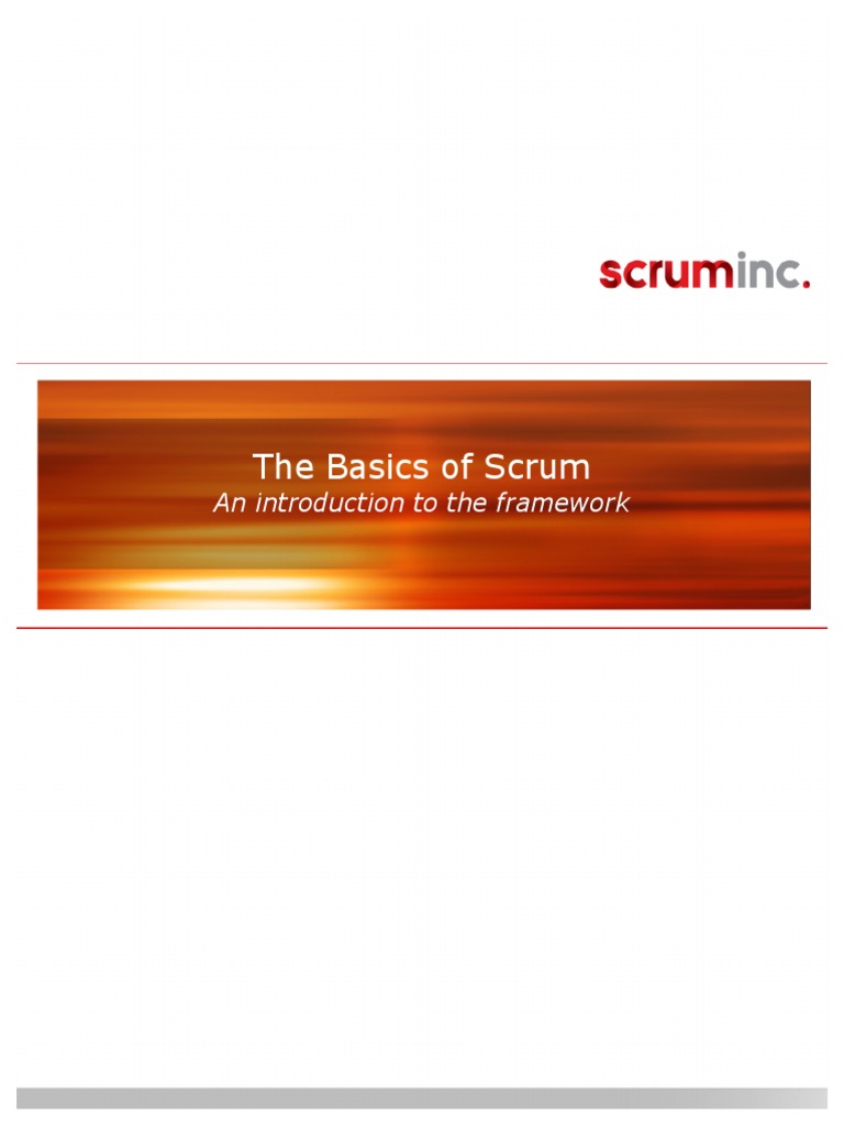 The Basics of Scrum | PDF | Scrum (Software Development) | Business