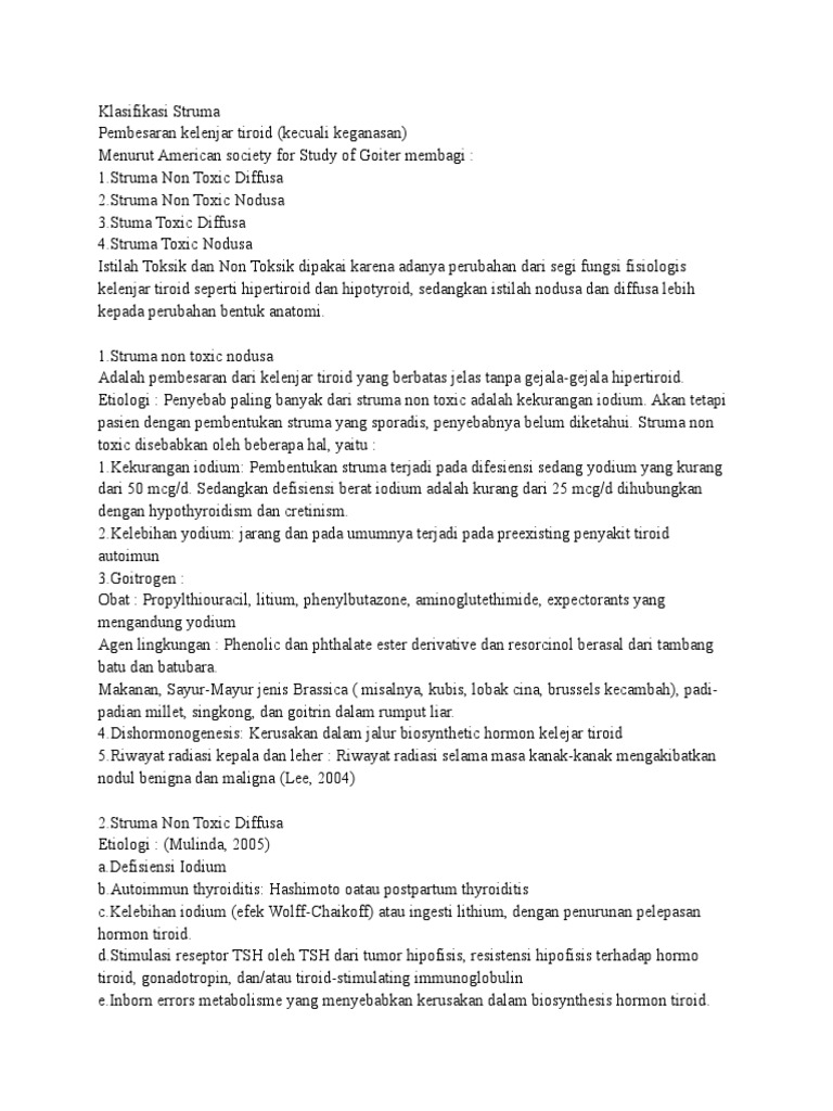 Klasifikasi Struma | PDF | Sains & Matematika