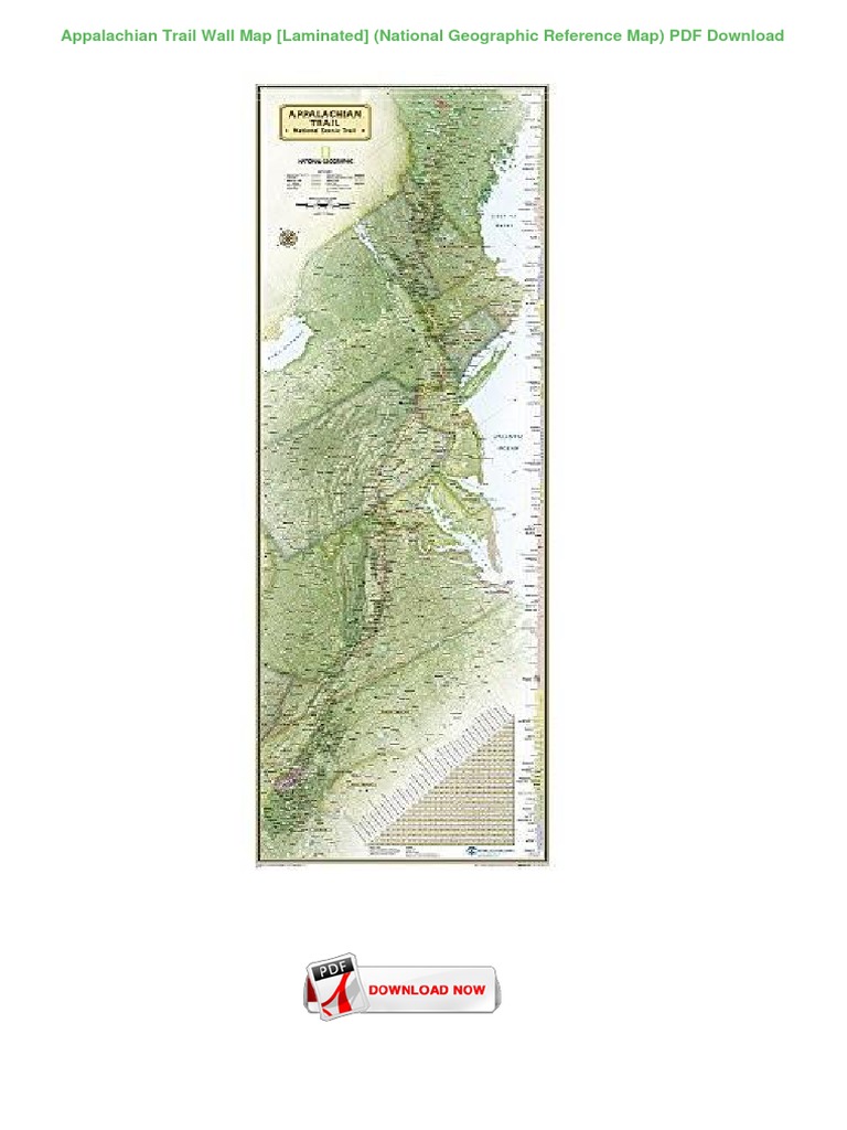 Appalachian Trail Wall Map (Laminated) (National Geographic Reference ...