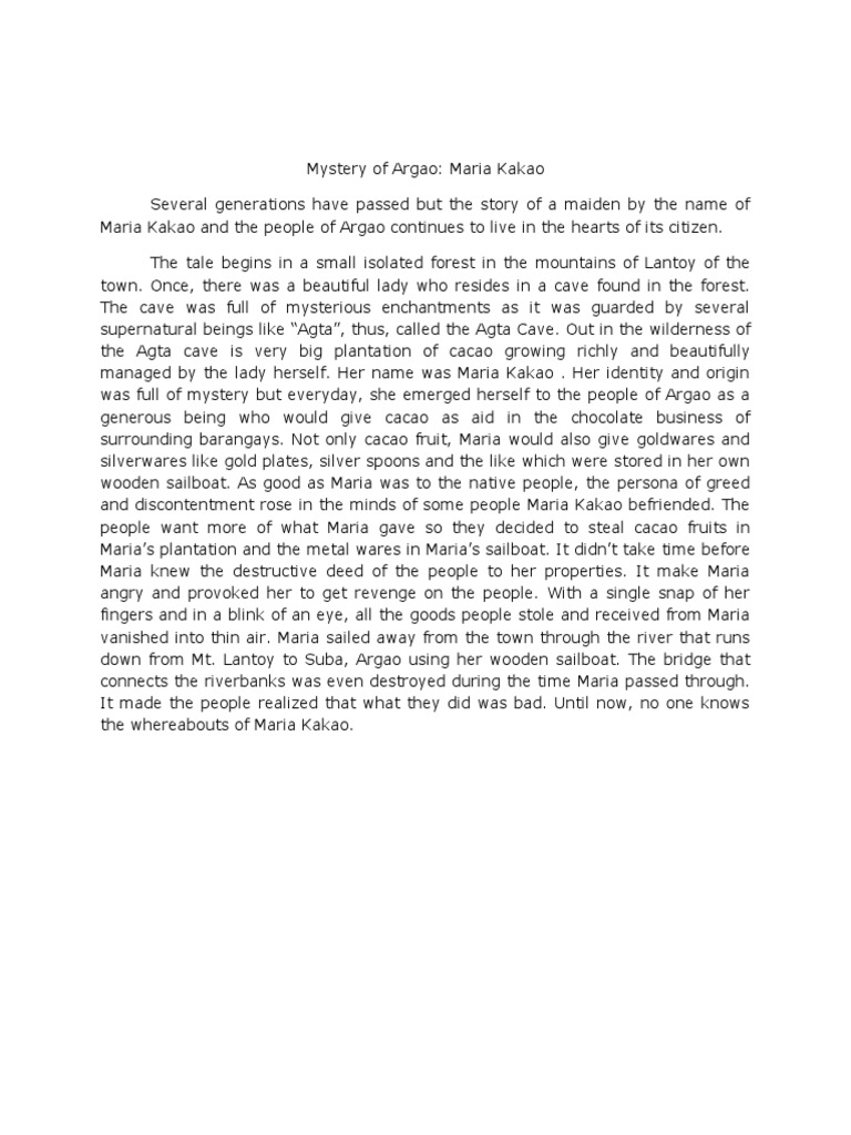 Maria Cacao | PDF