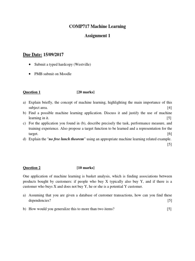 Comp717 Machine Learning Assignment 1 Question 1 20 Marks Pdf Machine Learning Triangle