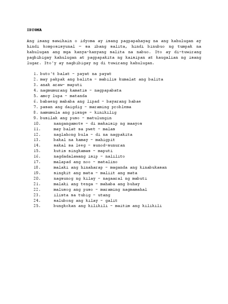 Idyoma | PDF