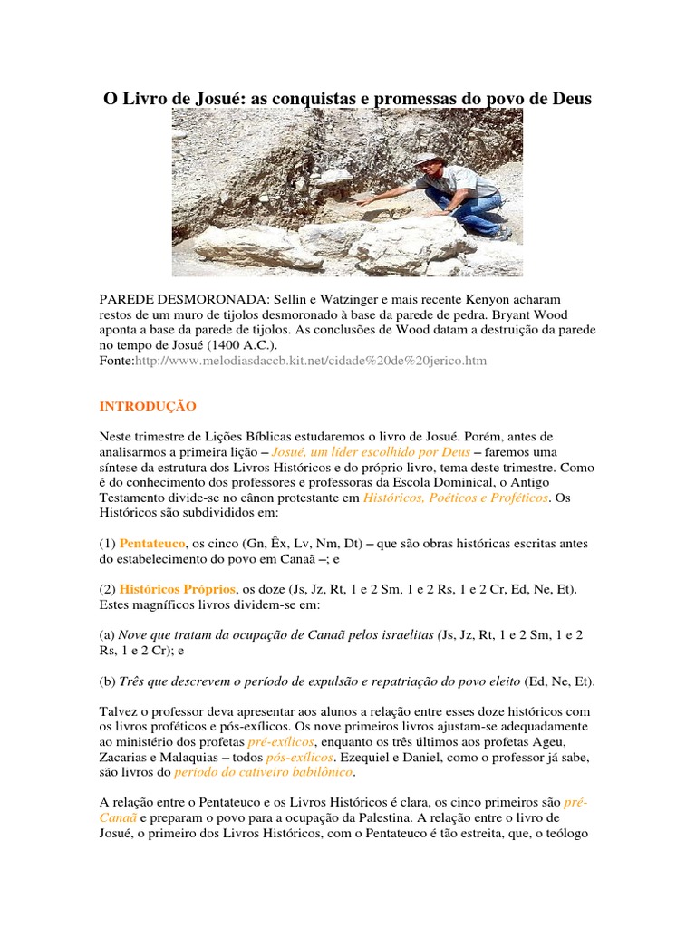 O Livro de Josué | PDF | Josué | Profeta