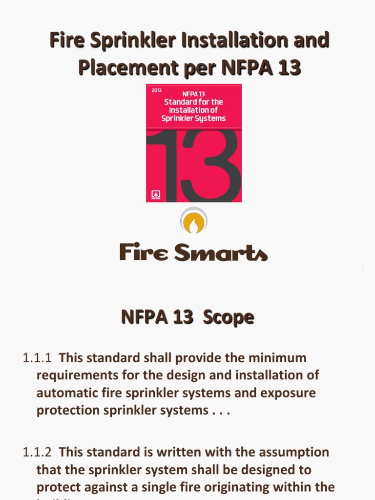 NFPA 13 Fire Sprinkler Installation Guide | PDF | Fire Sprinkler System ...
