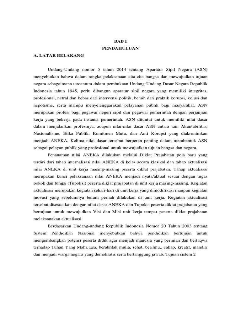 Contoh Laporan Aktualisasi | PDF