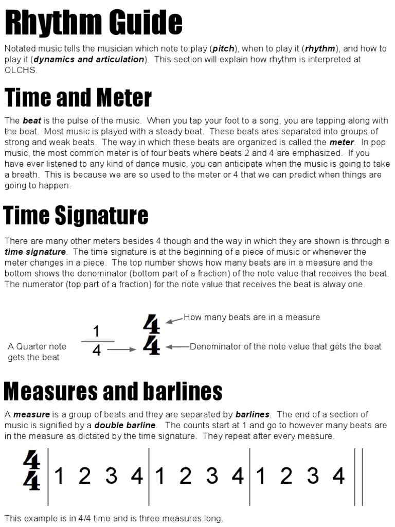 LEVEL 1-1 Beat+time+and+meter | PDF