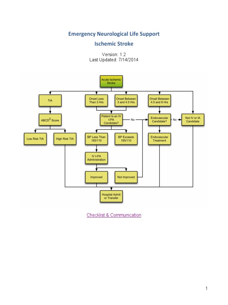 Emergency Neurological Life Support Ischemic Stroke | PDF | Stroke ...