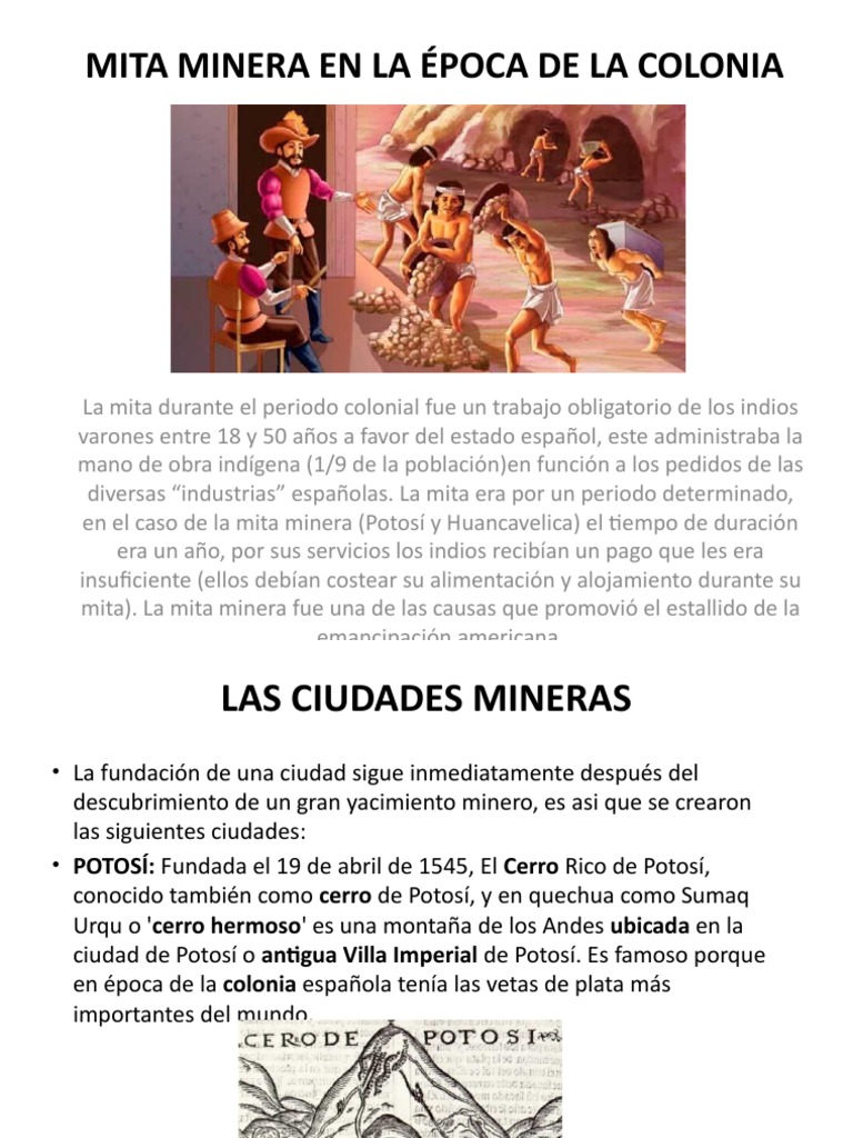 Mita Minera en La Época de La Colonia | PDF