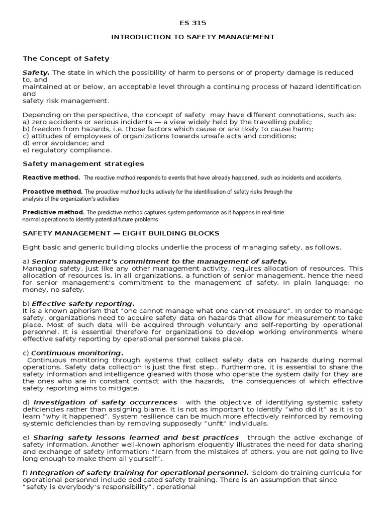 Intro To Safety Management | PDF | Safety | Traffic Collision