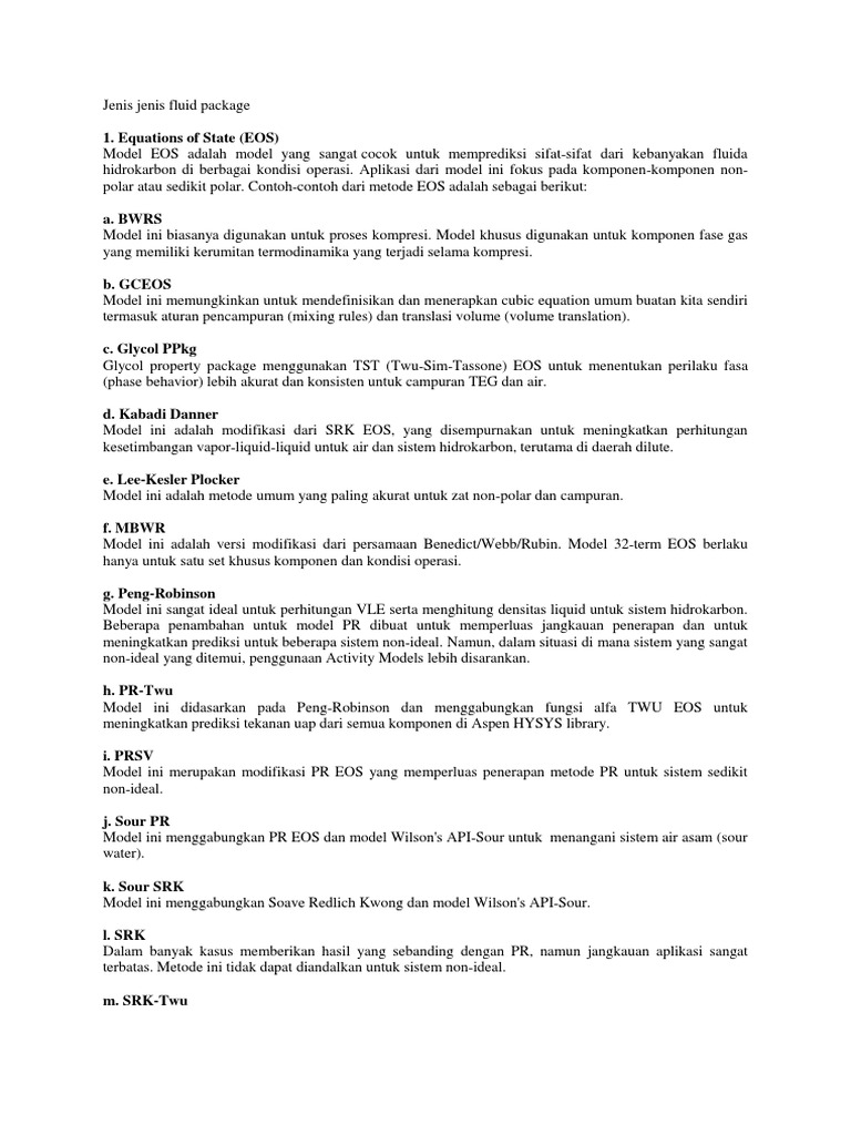 Jenis Jenis Fluid Package | PDF
