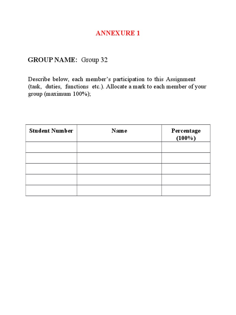 Group Contribution Sheet | PDF