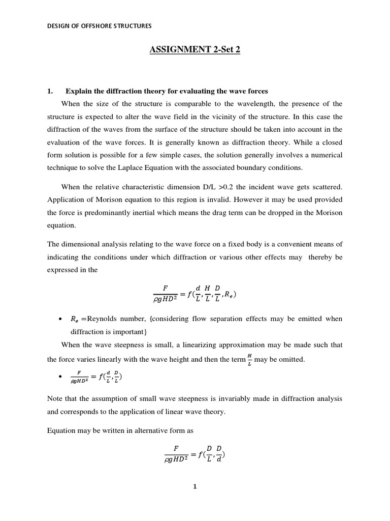 Assignment 2 Set 2 1 Explain The Diffraction Theory For Evaluating 7724