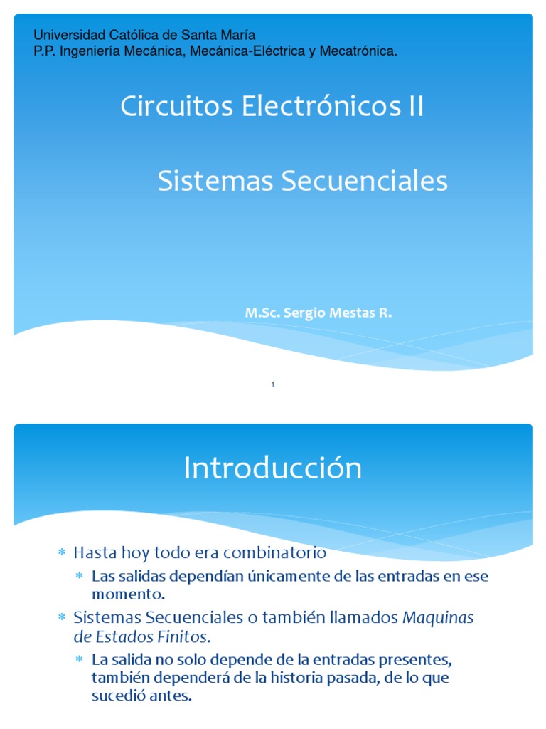 Sistemas Secuenciales 1 PDF | PDF | Diseño electronico | Informática