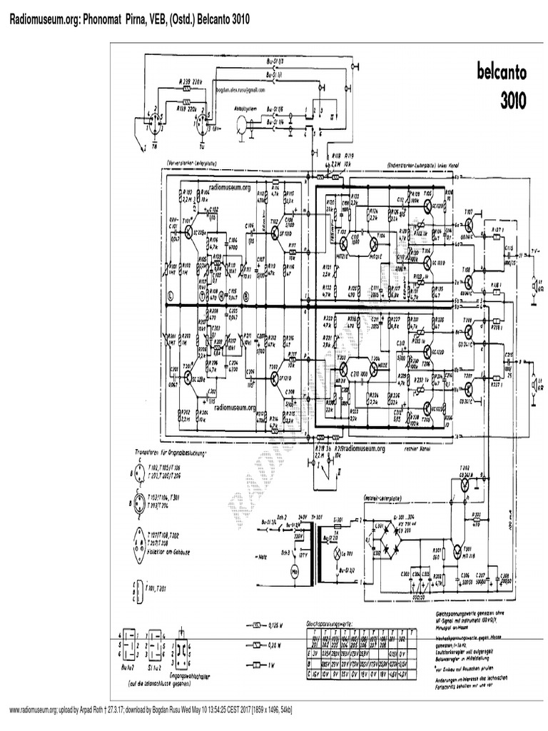 Belcanto 3010 Schematic | PDF